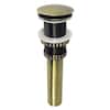 Kingston Brass Coronel Push Pop-Up Bathroom Sink Drain in Antique Brass ...