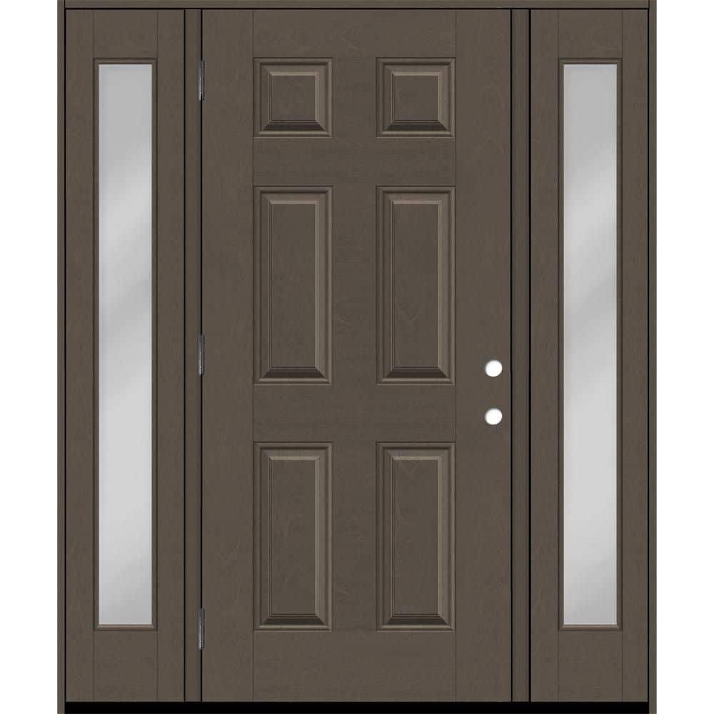 Steves & Sons Regency 60 in. x 80 in. 6 Panel RHOS Ashwood Stain ...