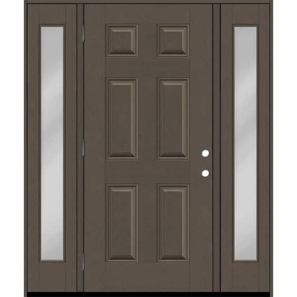 Steves & Sons Regency 64 in. x 80 in. 6 Panel RHOS Ashwood Stain ...