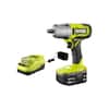 RYOBI ONE+ 18V Cordless 1/2 in. Impact Wrench Kit with 4.0 Ah Battery ...