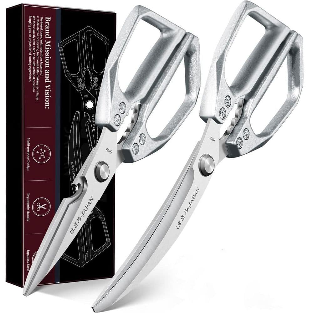 Wudkey Stainless Steel Kitchen Shears Set, Heavy Duty Poultry Shears ...