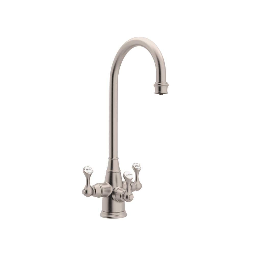 PERRIN & ROWE Georgian Era 2-Handle Beverage Faucet in Satin Nickel U ...