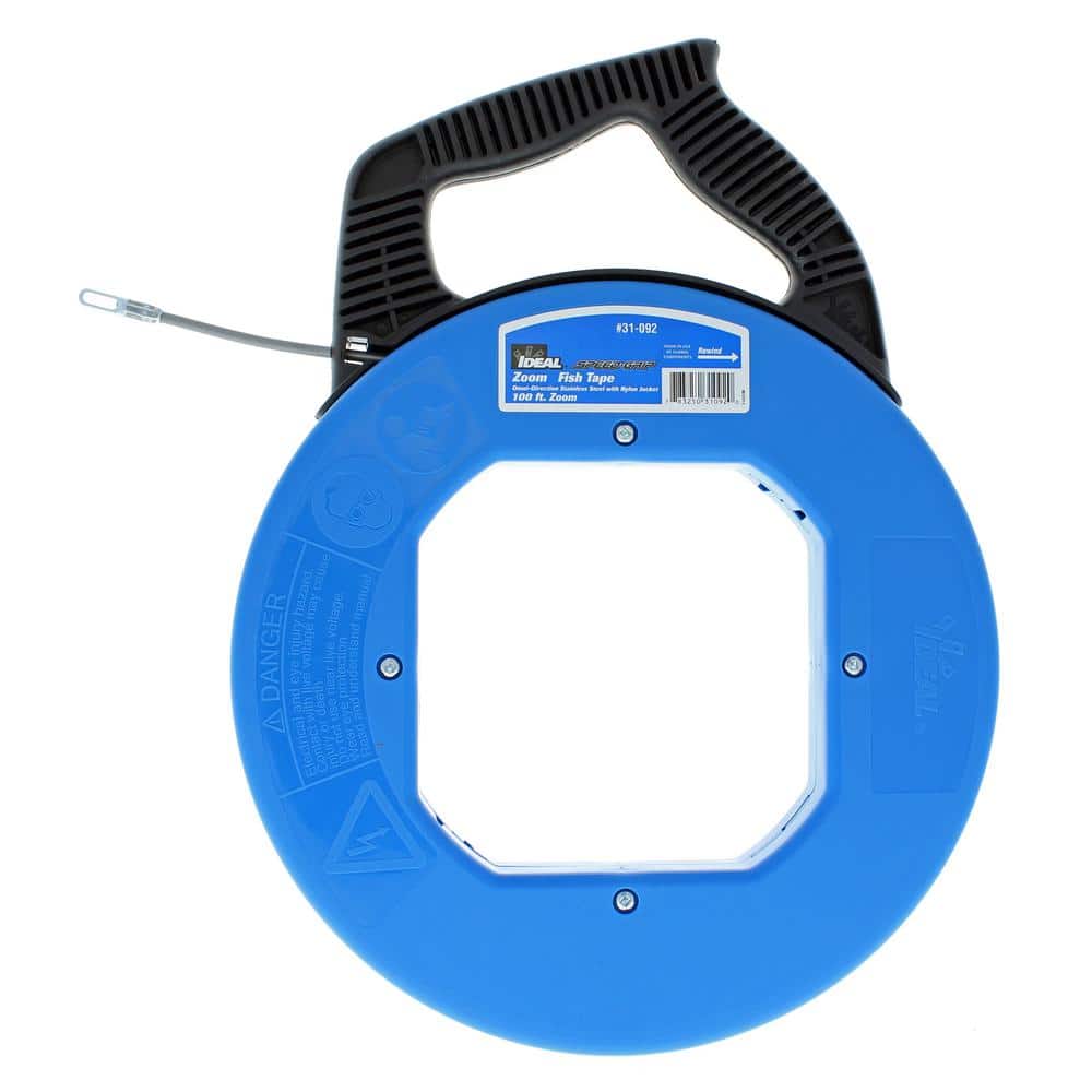 IDEAL 100 ft. x 3/16 in. Wide Zoom Fish Tape with Eyelet 31-092 - The ...