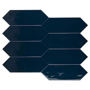 MOLOVO Taylor Sky Blue 3.94 in. x 11.81 in. Polished Ceramic Picket ...