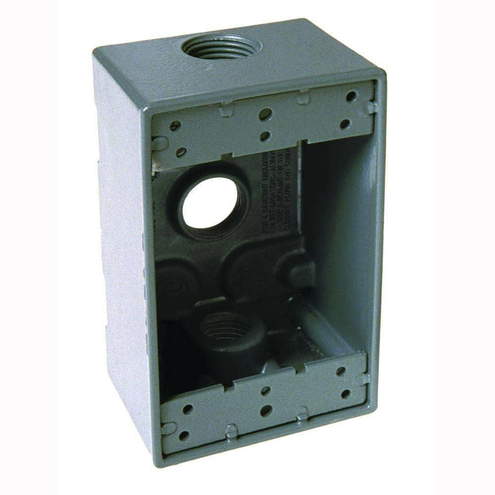 BELL N3R Aluminum Gray 1-Gang Weatherproof Outdoor Electrical Box, 3 ...