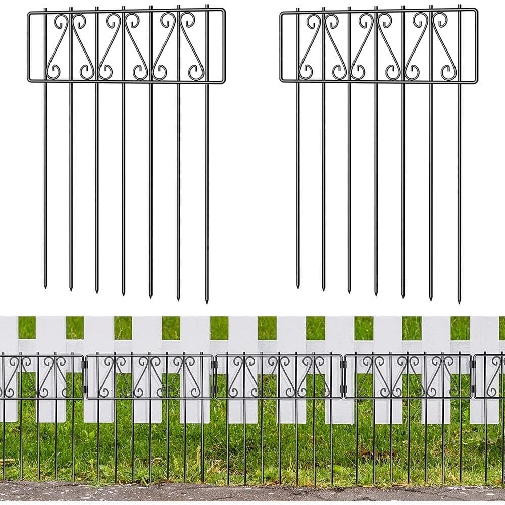 Oumilen (10-Pack) Barrier Fence, 16.7 in. H x 10.8 ft. L Rustproof ...