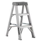 AmeriHome Ultra Slim Three Step 3 ft. Aluminum Step Ladder 7 ft. Reach ...
