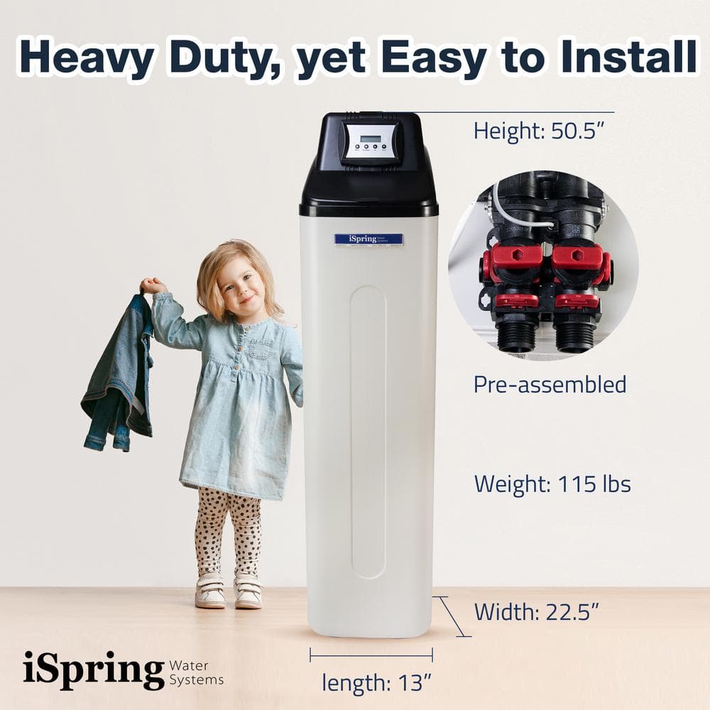 Whole House Water Softener with Backwash Feature - 45,000 Grain ...