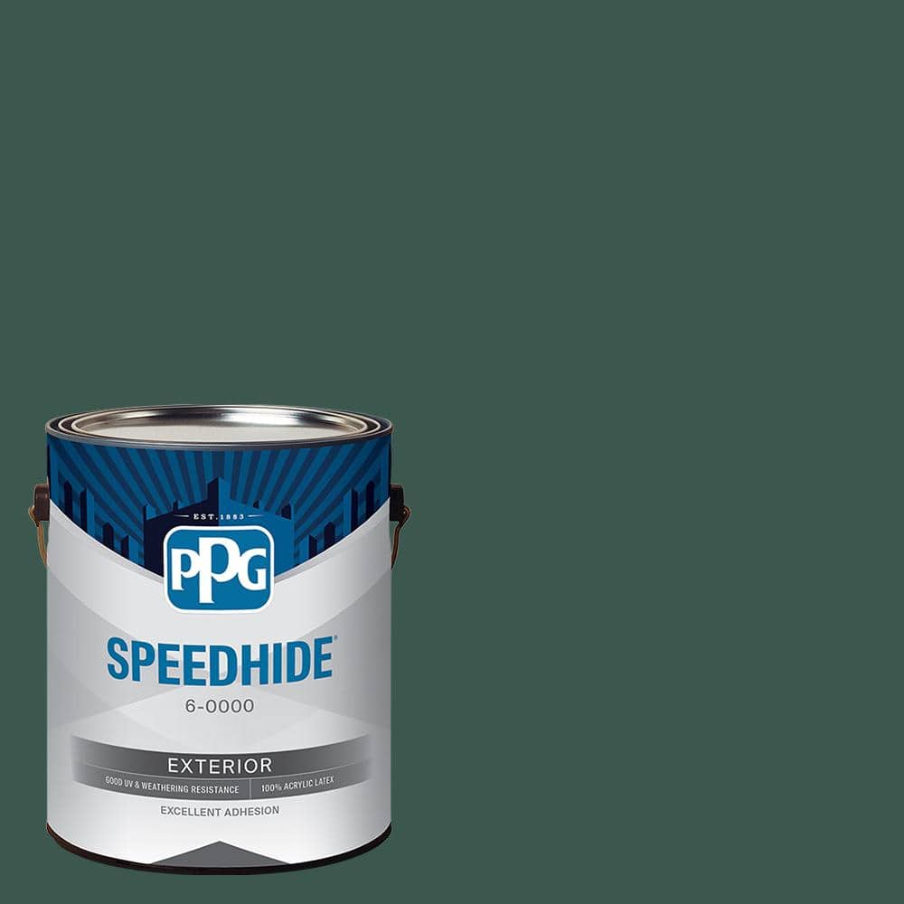 SPEEDHIDE 1 gal. PPG1138-7 Midnight Clover Flat Exterior Paint PPG1138 ...