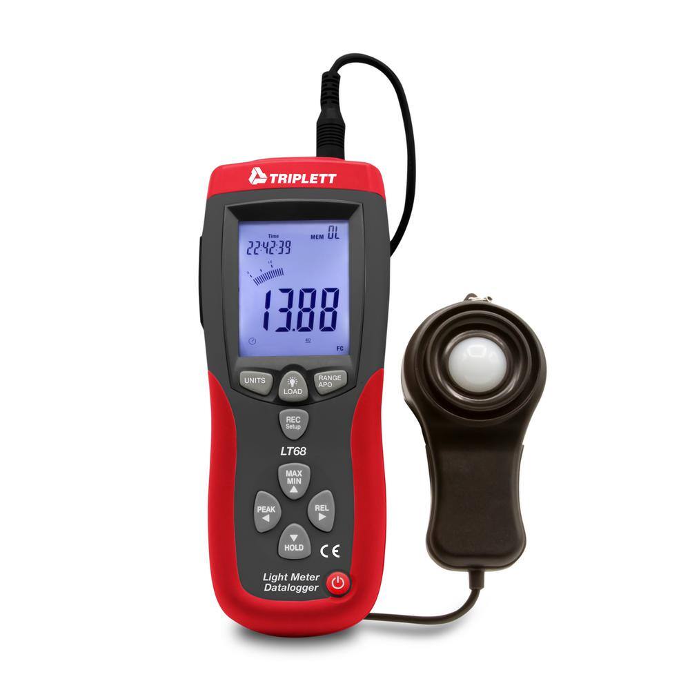 TRIPLETT Light Meter/Datalogger with Cert. of Traceability to NIST LT68 ...
