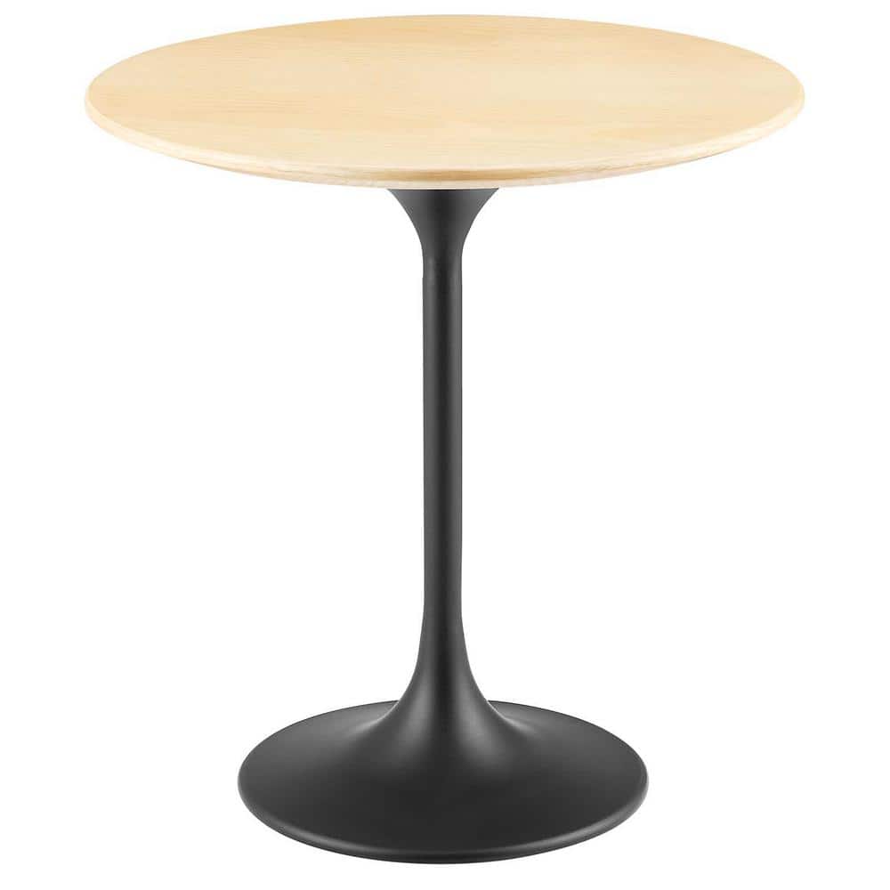 MODWAY Modway Lippa Round 20 in. Wood Grain Mid-Century Modern Side ...