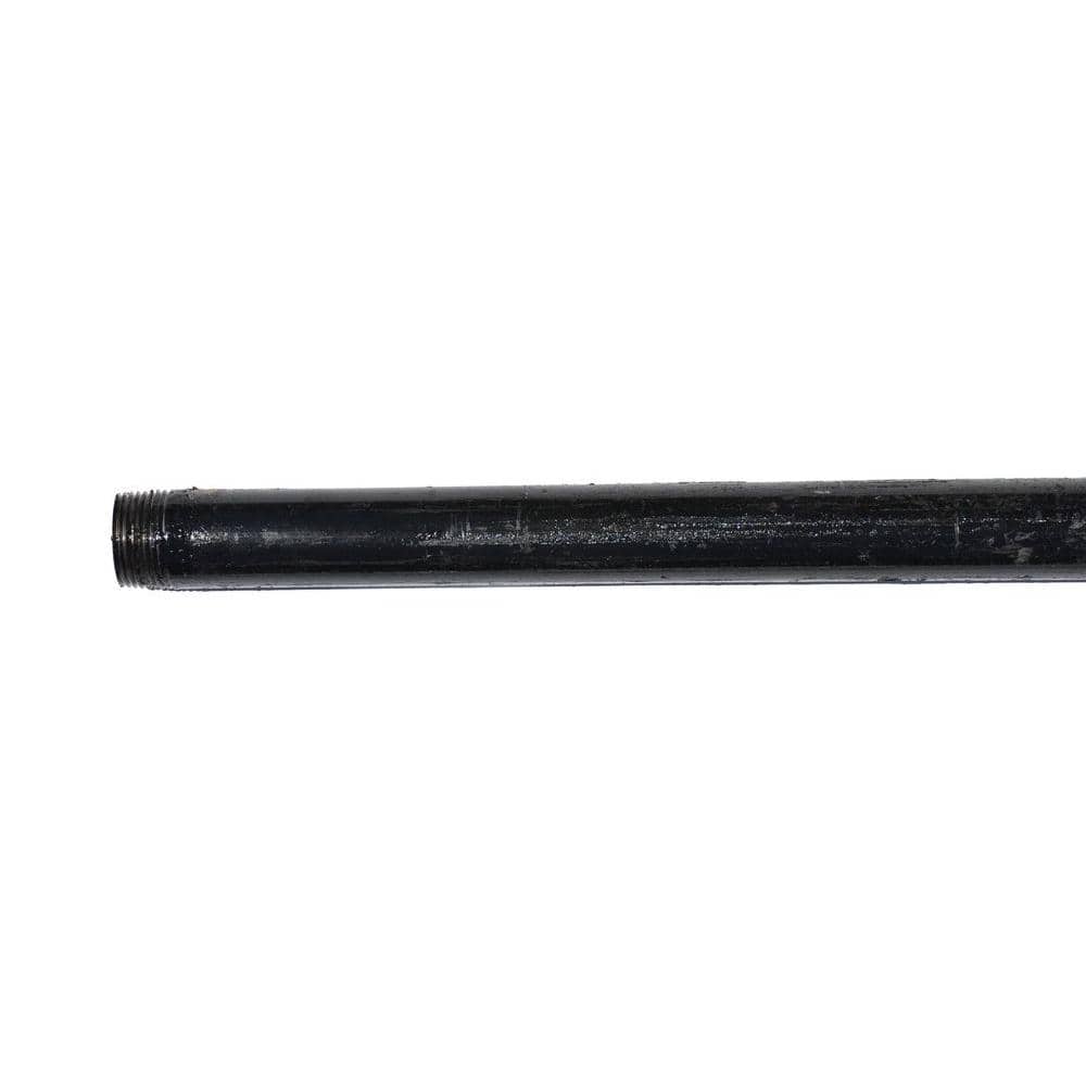 1-1/2 in. x 10 ft. Black Steel Sch. 40 Pipe GS11/210BTBE - The Home Depot