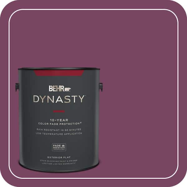 BEHR DYNASTY 1 gal. #690B-7 Plum Jam Flat Exterior Stain-Blocking Paint ...