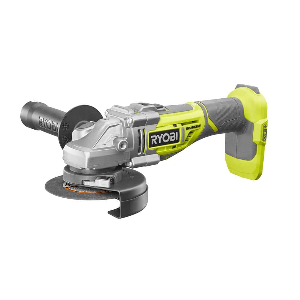 RYOBI ONE+ 18V Cordless Brushless 4-1/2 in. Cut-Off Tool/Angle Grinder ...