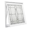 Hy-Lite 27.25 in. x 27.25 in. Decorative Glass Craftsman Black Caming ...