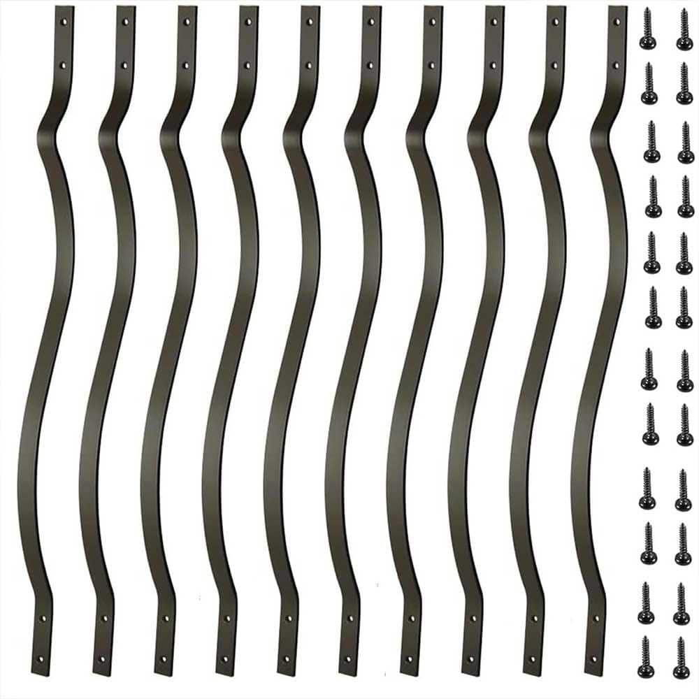 Afoxsos Metal Deck Balusters 51-Pack, 32.25 x 1 Black Staircase ...