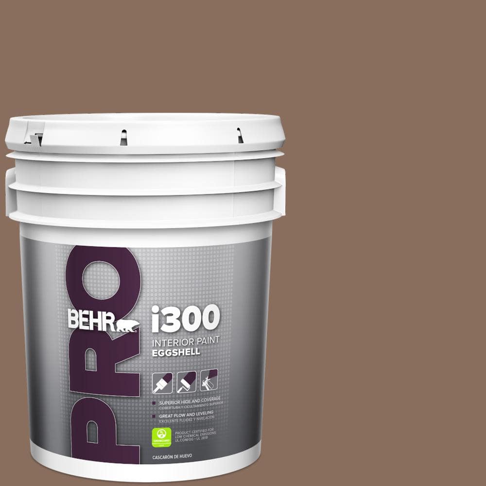 BEHR PRO 5 gal. #N190-6 Nut Brown Eggshell Interior Paint PR33305 - The ...