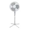 Comfort Zone 16 in. Oscillating Pedestal Fan in White CZST161BTE - The ...