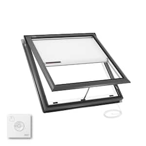 VELUX 21 in. x 45-3/4 in. Electric Venting Deck Mount Skylight with Laminated LowE3 Glass, Solar ...