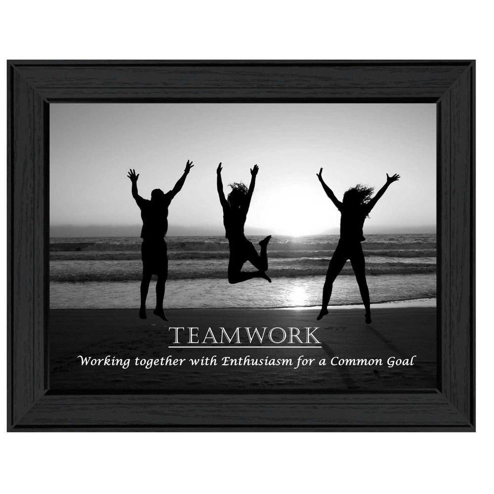 HomeRoots Charlie Teamwork 1-Piece Framed Wall Art 15 in. x 19 in ...