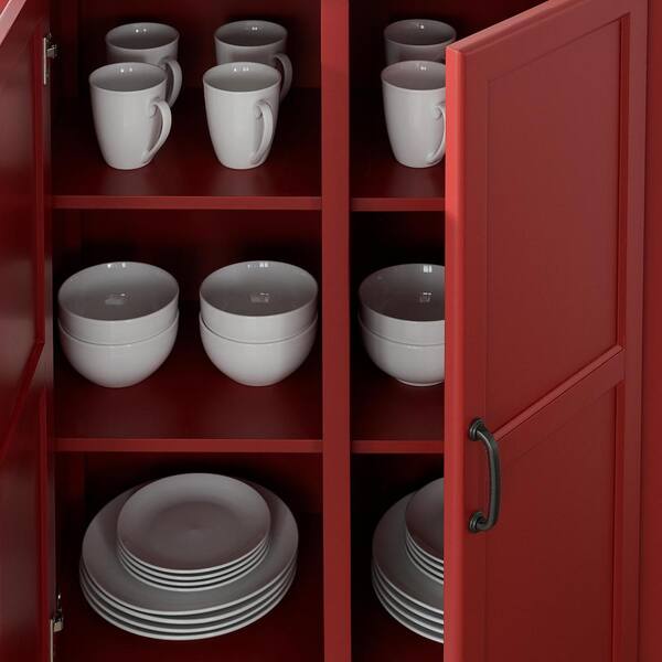 Red Pantry Barn Red Pantry Cabinets Design Ideas
