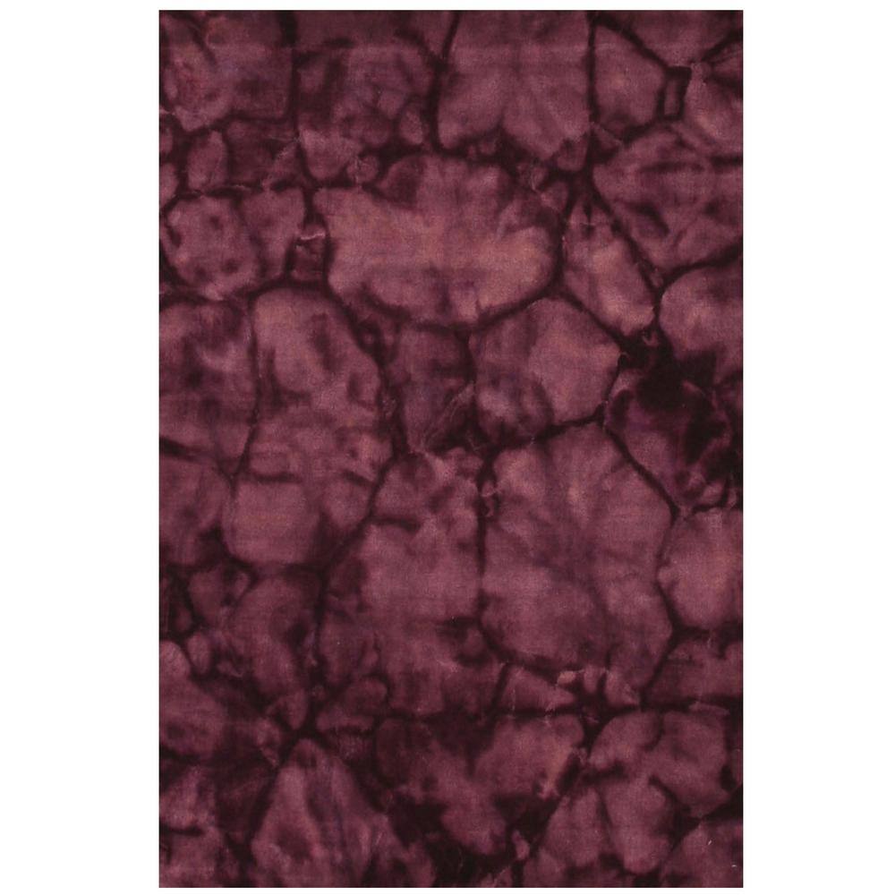EORC Purple 5 ft. x 8 ft. Handmade Wool Dip Dyed Area Rug KA110PP5X8 ...