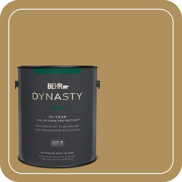 BEHR DYNASTY 1 gal. #S310-5 Brazilian Citrine Semi-Gloss Exterior Stain ...