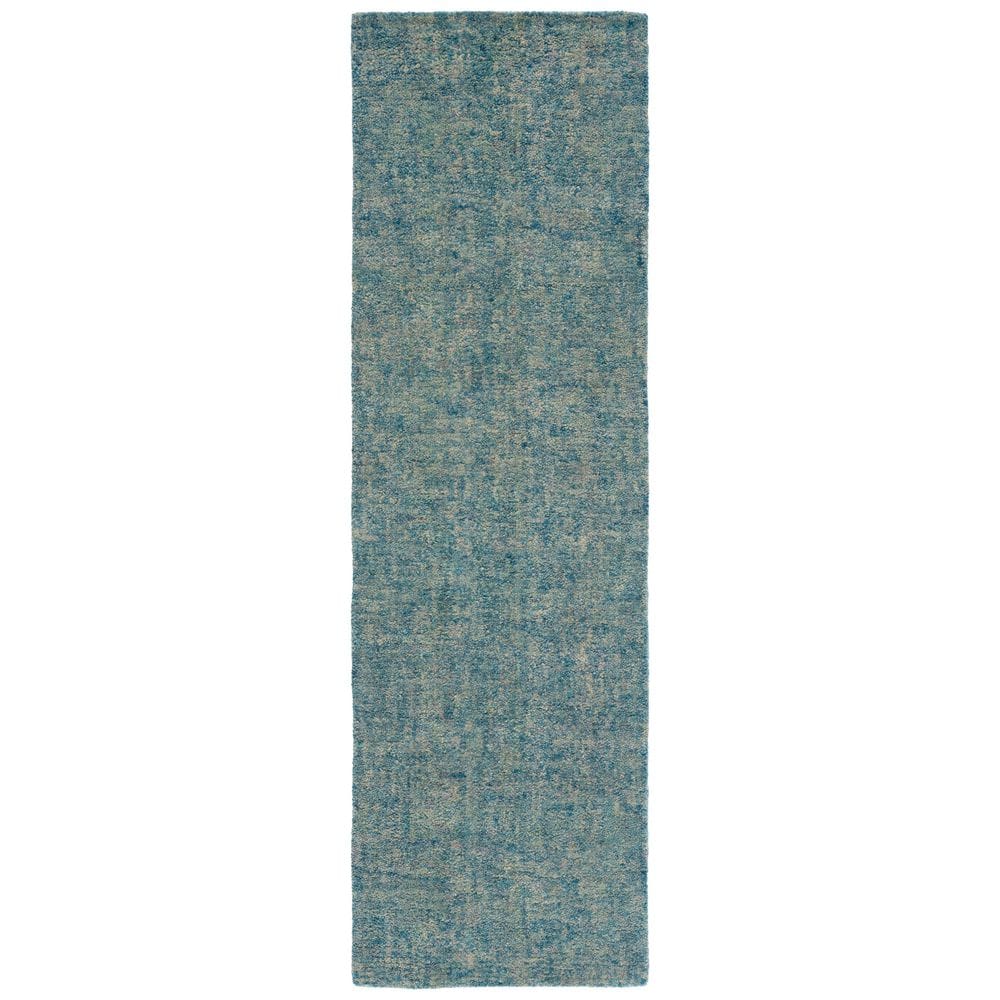 SAFAVIEH Gabbeh 2 ft. x 8 ft. Light Blue/Beige Solid Runner Rug GAB101L ...