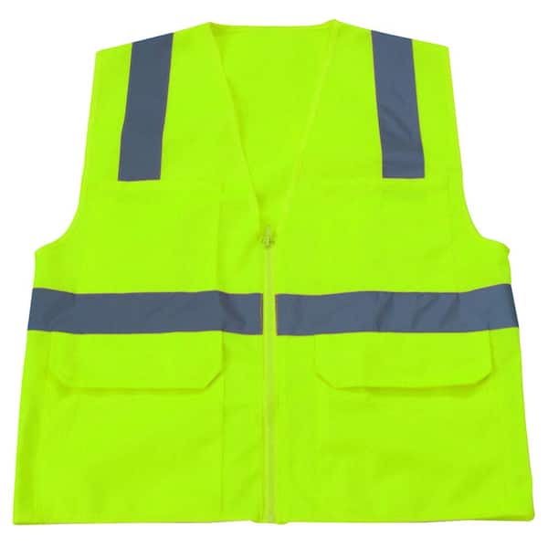 Graintex High Visibility Surveyor's Medium Lime Green Safety Vest ...