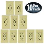 Leviton 30 Amp 600 VAC/20 Amp 250-Volt DC Single Outlet, Black 20403-L