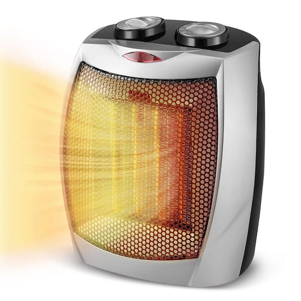 R.W.FLAME 1,500-Watt Compact Indoor Small Ceramic Electric Heater with ...