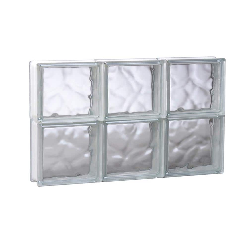 Clearly Secure 23.25 in. x 15.5 in. x 3.125 in. Frameless Wave Pattern ...