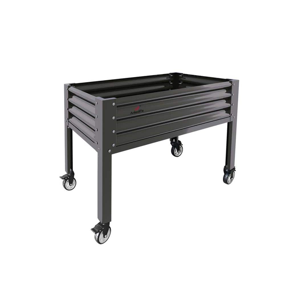 Sudzendf 48 in. x 24 in. x 35 in. Steel Quartz Grey Galvanized Outdoor ...