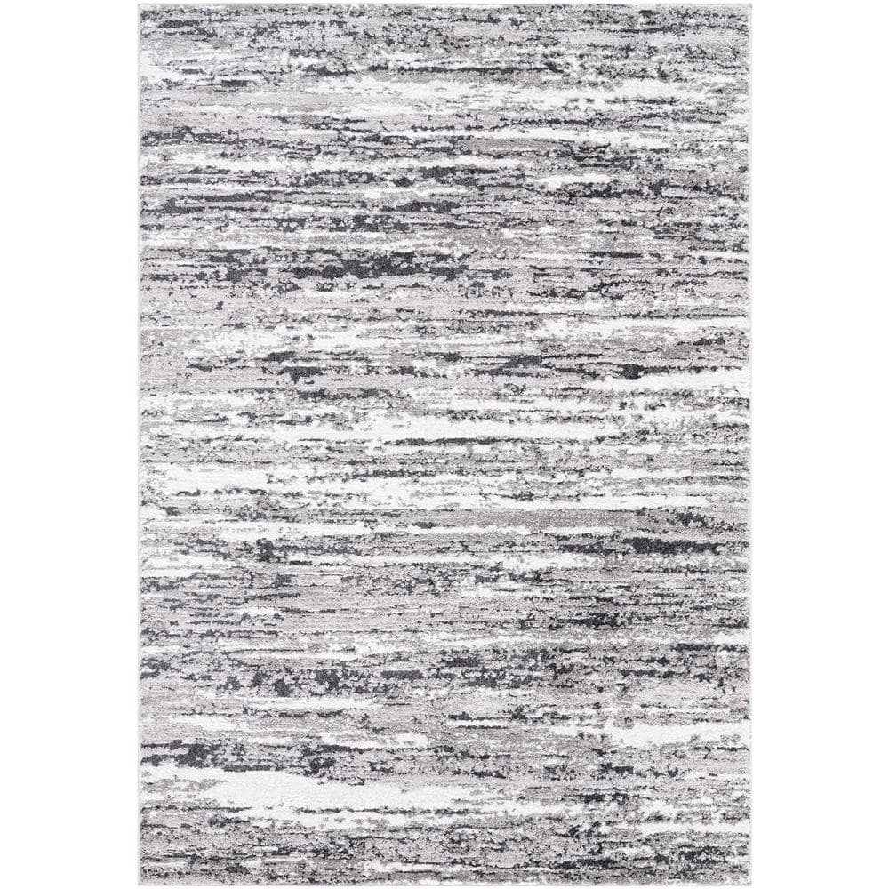 Livabliss Andorra Plus Black/Grey 5 ft. x 7 ft. Modern Indoor Area Rug ...