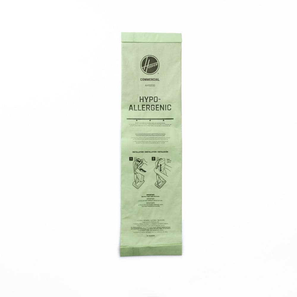 HOOVER COMMERCIAL Hypo Allergenic Upright Bags 10-Pack - Fits CH50200 ...