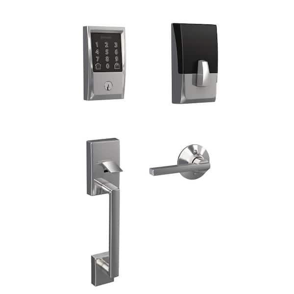 Schlage Century Bright Chrome Encode Smart Wi-Fi Deadbolt with Alarm ... Schlage Century Bright Chrome Encode Smart Wi-Fi Deadbolt with Alarm ...