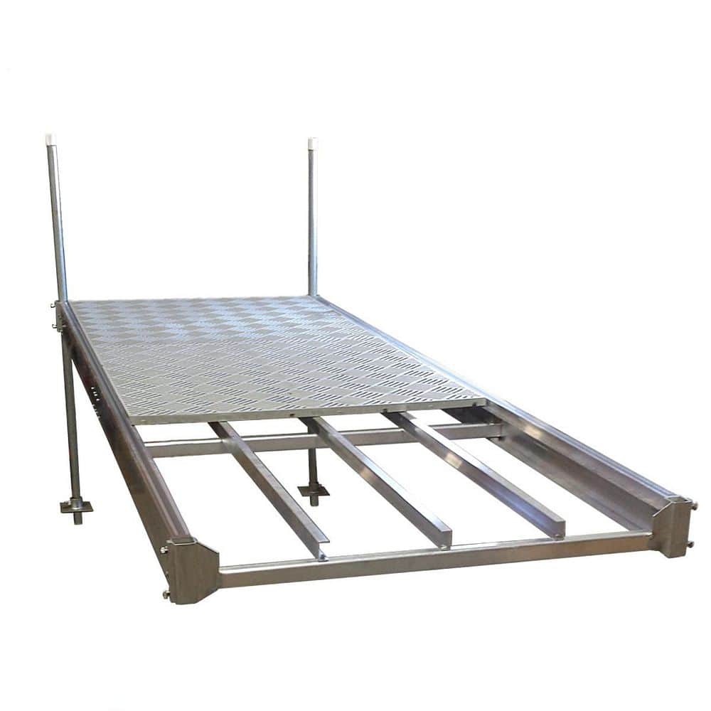 Multinautic 4.25 ft. x 12 ft. Aluminum Stationary Dock Kit with Plastic ...