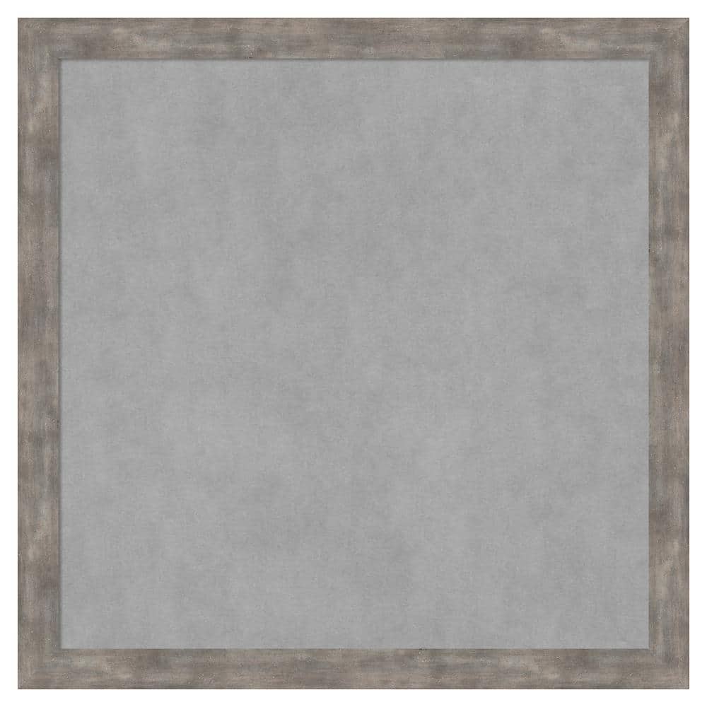 Amanti Art Marred Pewter 27 in. x 27 in Framed Magnetic Board ...