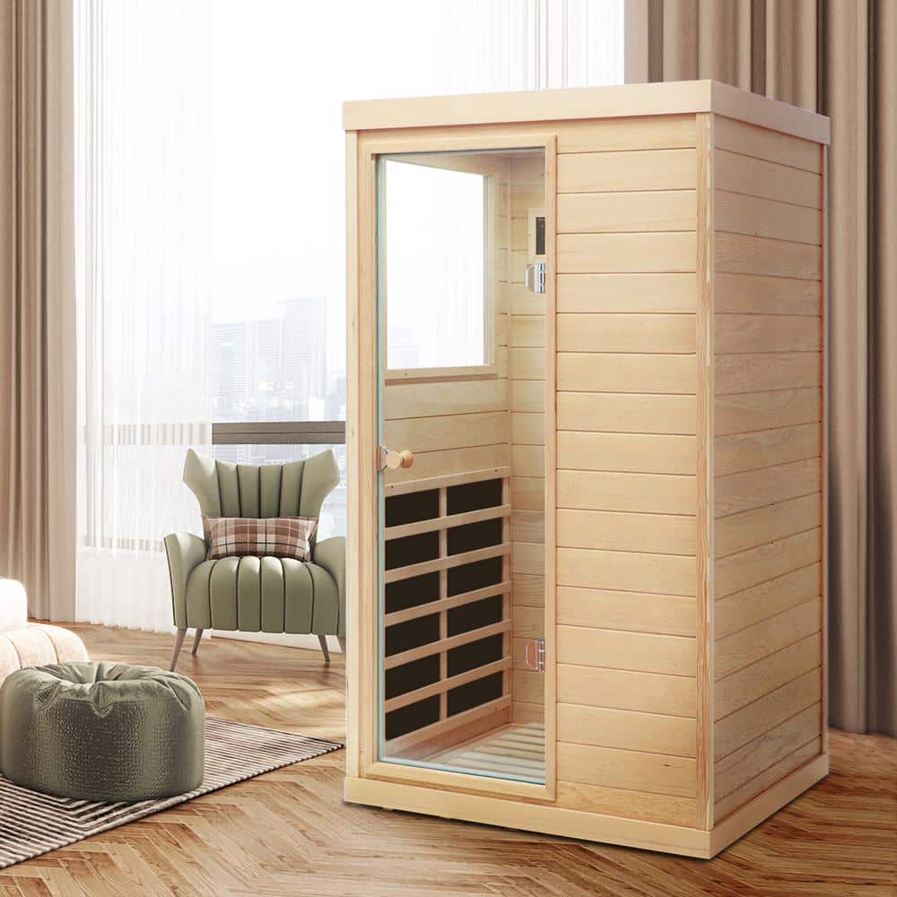 Magic Home 1-Person Mini Left Side Far Infrared Sauna with Carbon ...