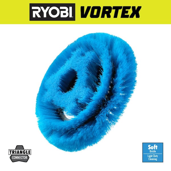 RYOBI 9 in. VORTEX Soft Bristle Brush A95SRB9 - The Home Depot