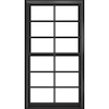 JELD-WEN 28 in. x 54 in. V4500 Double Hung Vinyl Window With Black ...