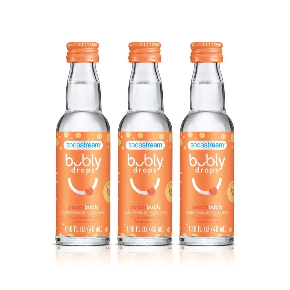 SodaStream 40 ml bubly Peach Drops (Case of 3) 1102812011 - The Home Depot