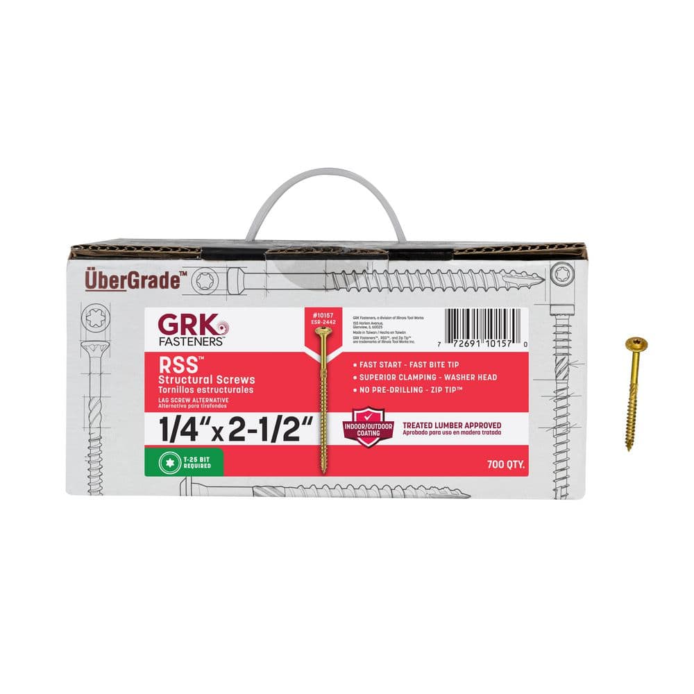Reviews for GRK Fasteners 1/4 in. x 2-1/2 in. Star Drive Low Profile ...
