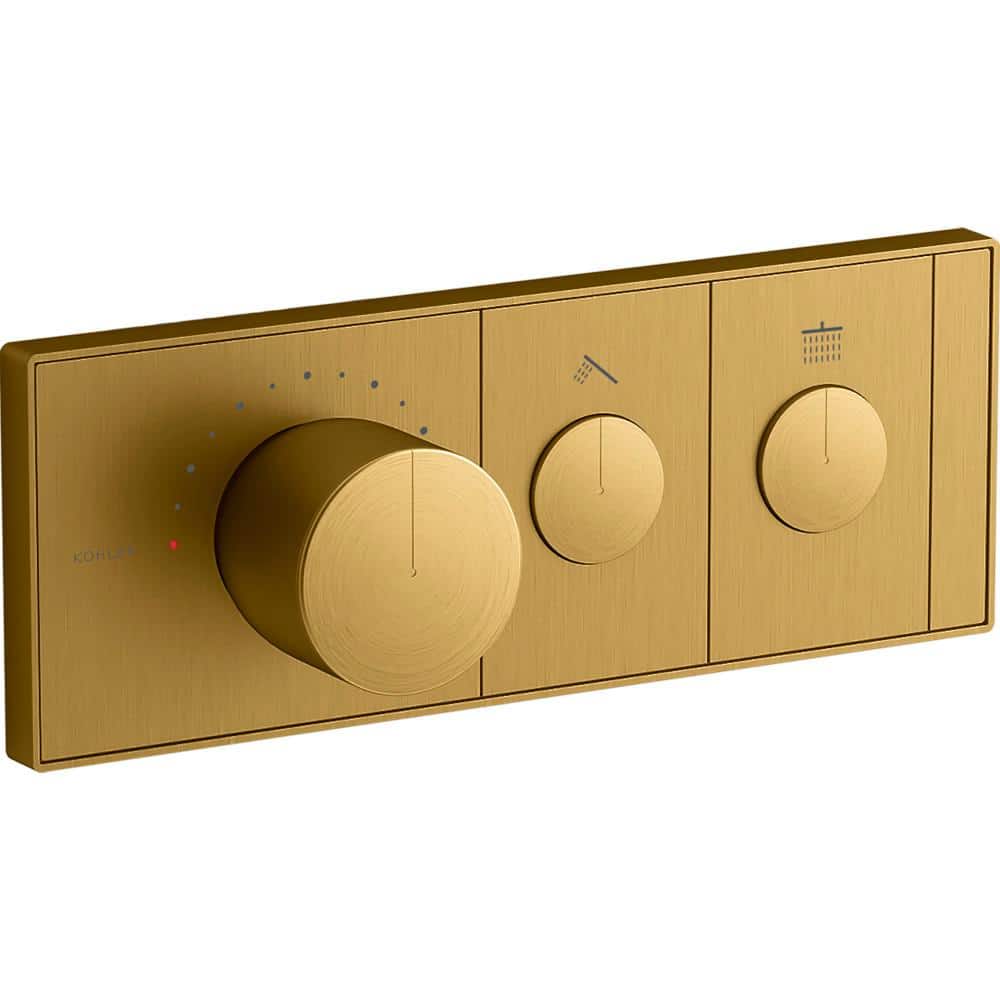 KOHLER Anthem 2-Outlet Thermostatic Valve Control Panel with Recessed ...