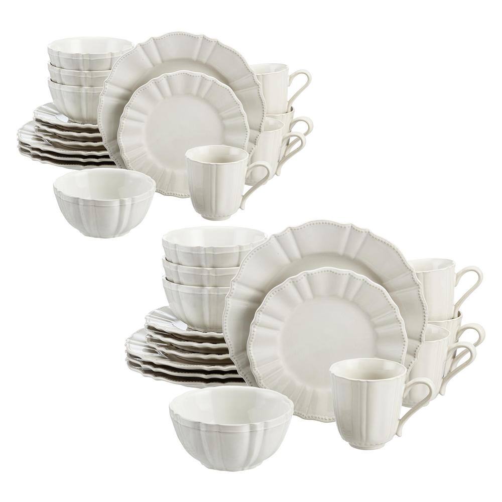 Reviews for Home Decorators Collection Aubrey 32-Piece Ivory Stoneware ...