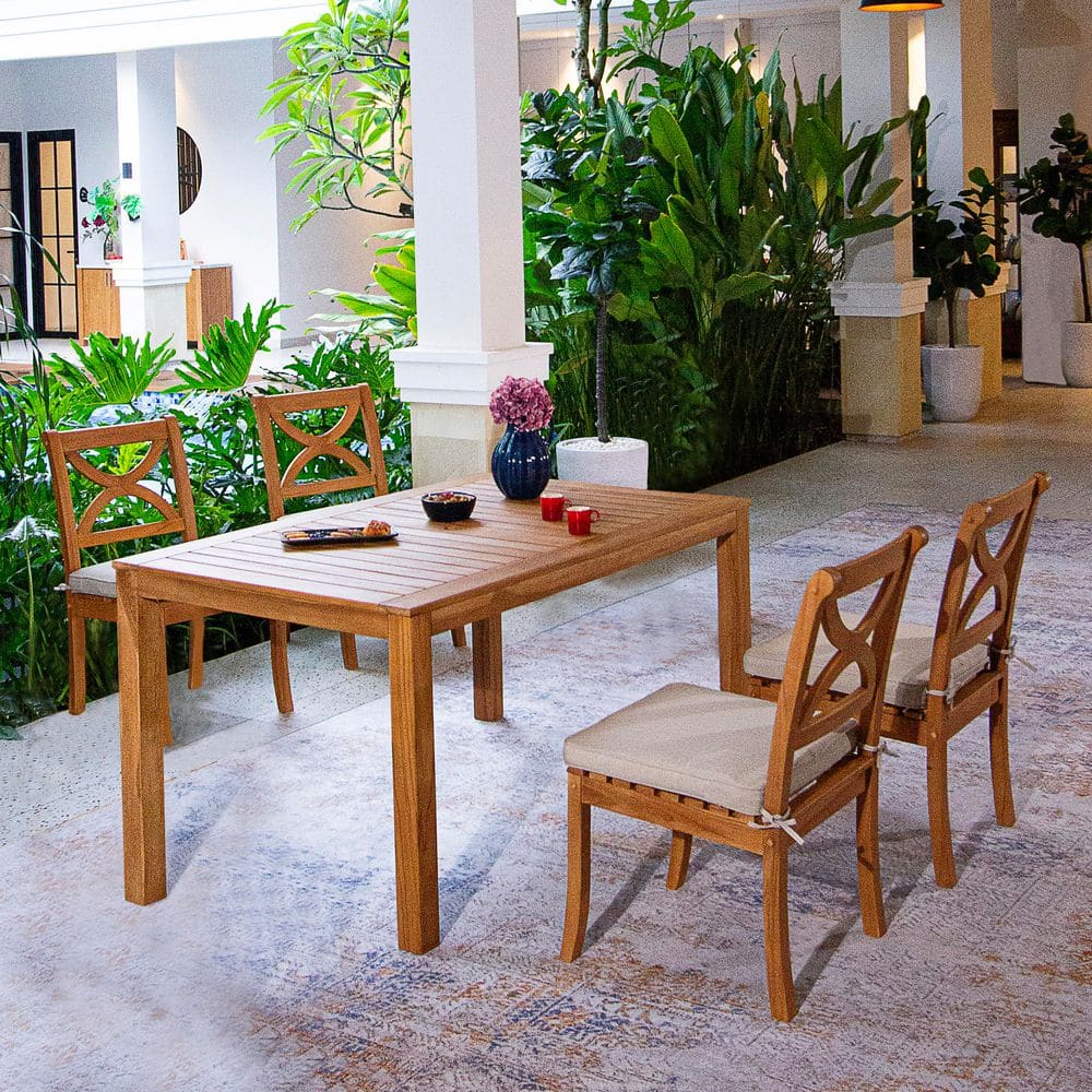 Cambridge Casual Kinsley 5-Piece Premium Indonesia Teak Wood Outdoor ...