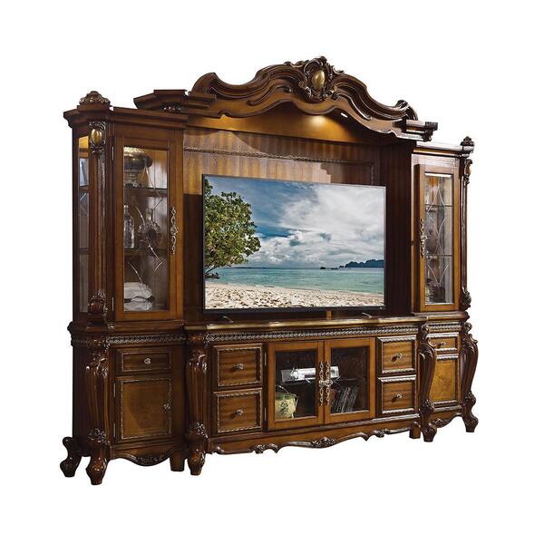 ACME FURNITURE Picardy Entertainment Center in Honey Oak 91520 - The ...