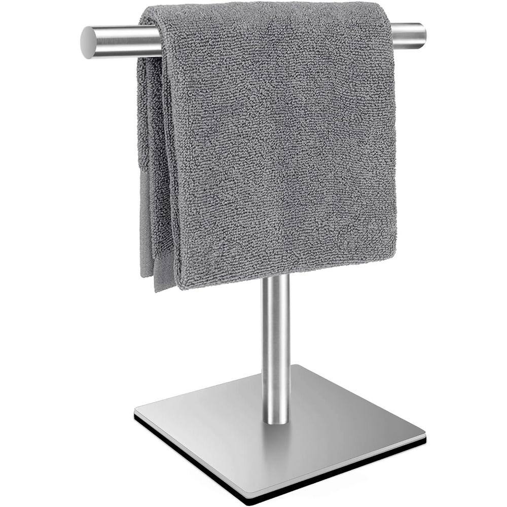 PRIMEPLUS 1 Free Standing T-Shaped Square Bottom Stainless Steel Towel ...