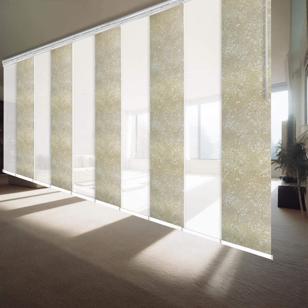 EMOH Sunlit Bloom 120 in. - 218 in. W x 94 in. L Adjustable 10-Panel ...