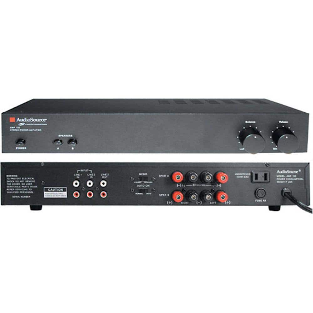 AudioSource 2-Channel Bridgeable Stereo Power Amplifier - 2 X 50-Watts ...